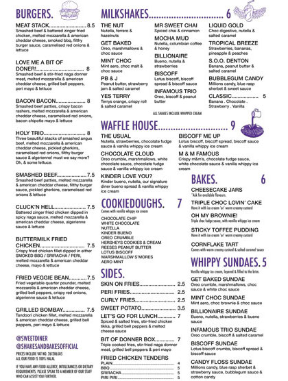 Menu – Sweet Diner