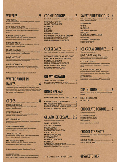 Menu – Sweet Diner